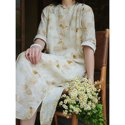中式女装精细苎麻轻薄