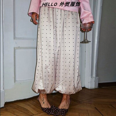 Versatile Polka Dot Straight-Leg Trousers 百搭波点直筒长裤