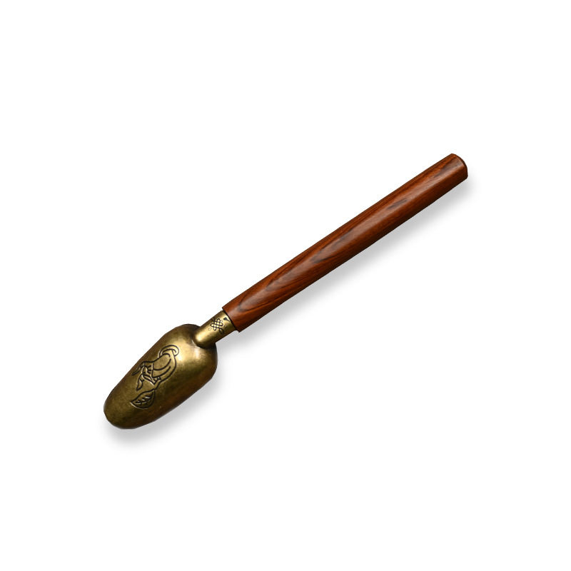 厂家黑檀木合金茶匙茶勺茶铲茶叶勺子功夫茶具茶道配件支持logo