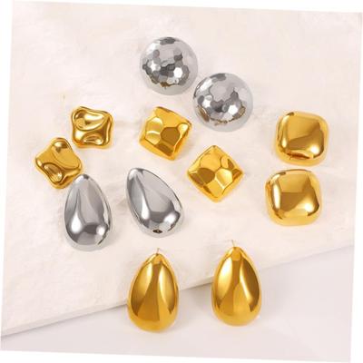 个性耳环饰 Irregular Square Concave convex advanced Earrings