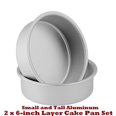 Small and Tall Aluminum 2 x 6-inch Layer Cake Pan Set