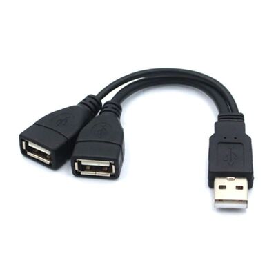 USB 2.0 Splitter Y Cable 1 Male to 2 Female Extension Cord P