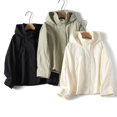 2026春季新款防风立领女装宽松连帽休闲夹克外套484709