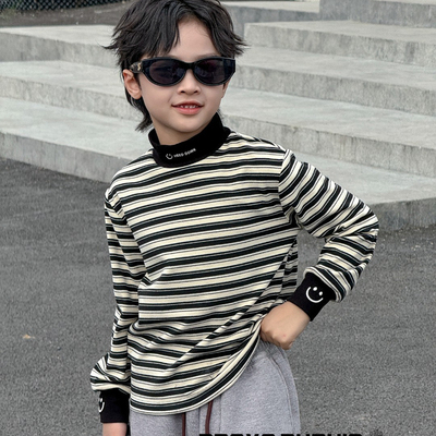 布芮欧2023冬男女童半高领打底衫