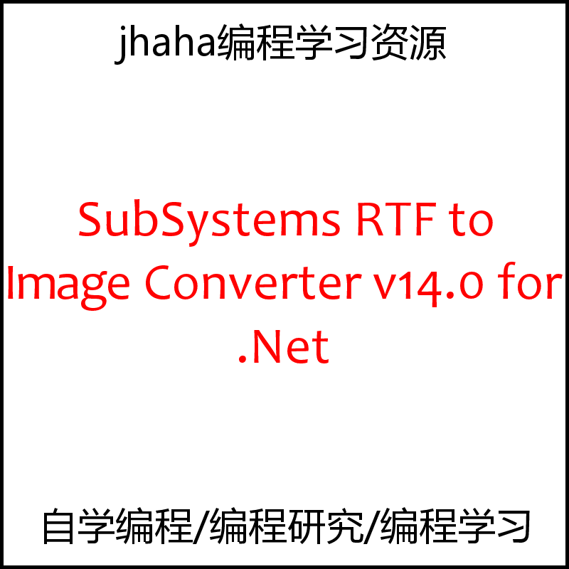 SubSystems RTF to Image Converter v14.0 for .Net