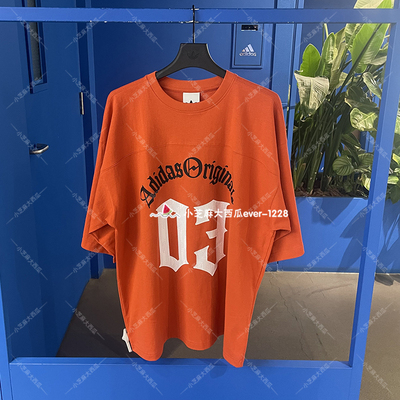 adidas三叶草大号纯棉运动短袖