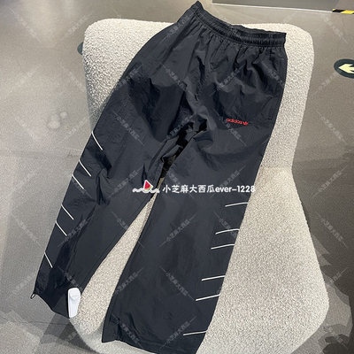 adidas三叶草裤脚抽绳舒适长裤