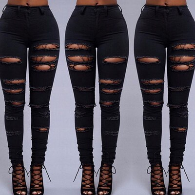 Aliexpress wish amazon ebay new European and American ripped