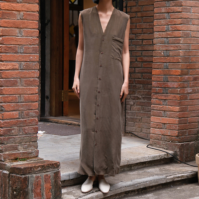 inLESS | Gabriela coll garments 铜氨丝无袖连衣裙