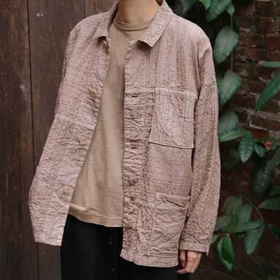 inLESS | MITTAN 刺子绣孟加拉染棉麻夹克