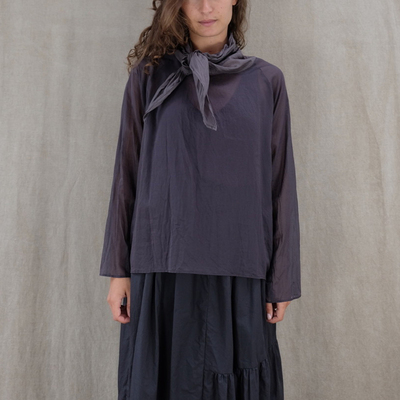 inLESS | Elsa Esturgie perle scarf top 纯棉围巾领上衣