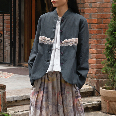 inLESS丨RUNAWAY BICYCLE LEO CLOUD CHAROAL 纯棉夹克短外套女
