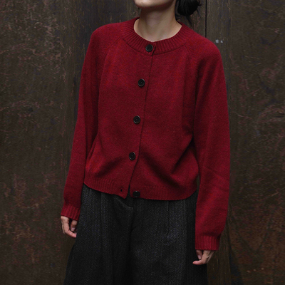 inLESS丨Toast Eden  羊毛羊绒插肩针织开衫女