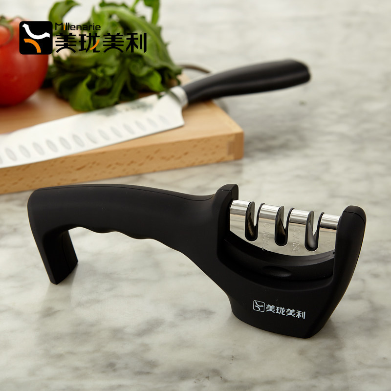 美珑美利厨房家用磨刀器 磨刀石 磨刀棒 钨钢磨菜刀工具正品包邮