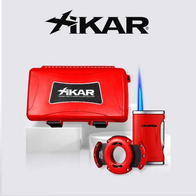 美国Xikar西卡便携式XO雪茄剪5支装便携保湿盒组合套装