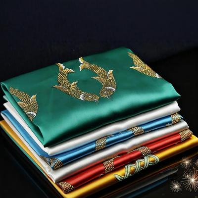 八吉祥加厚丝绸刺绣提花哈达