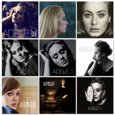 Adele阿黛尔专辑海报欧美流行音乐明星歌手照片墙贴画装饰贴纸卡