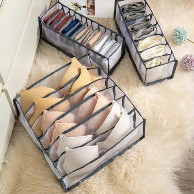 Repository drawer-style panty-sleeve collection of three set