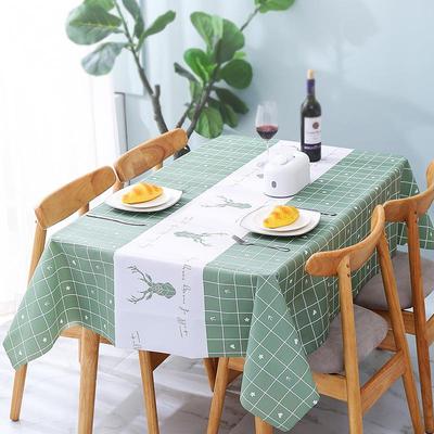 Waterproof, heat-resistant, and oil-proof PEVA tablecloth. N