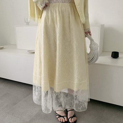 eternal.西子-春夏首爆重工烂漫蕾丝大裙摆百搭半身裙51850