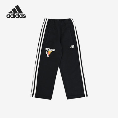 阿迪达斯小童针织透气长裤