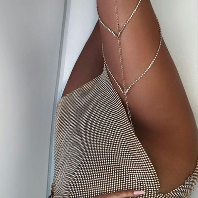 Kpop Multilayer Thigh Leg Chain Waist Belly Chain Body Sexy