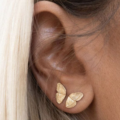 Original Half Of Butterfly Studs Earrings For Women 2021