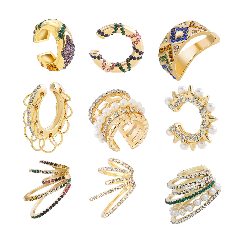 Hot Sale Wide Ear Cuffs Clip on Earrings for Women Without