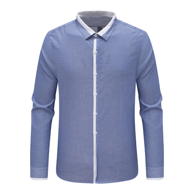 AB435歌男式春秋长袖衬衫 棉百搭商务休闲上衣弹力