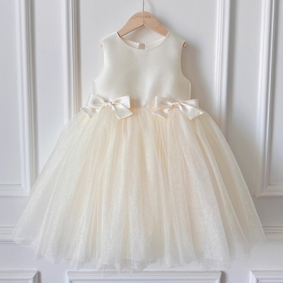 宝宝女童公主裙连衣裙蓬蓬裙婚纱夏儿童花童周岁生日钢琴演出礼服