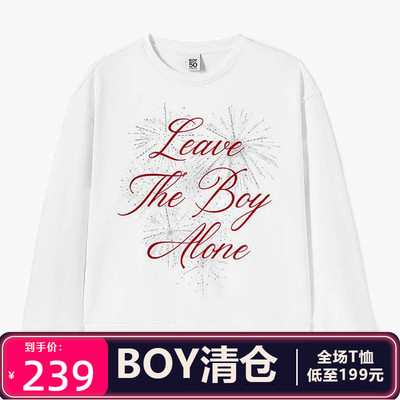 BOY LONDON专柜正品男女针织白色圆领套头卫衣B261N0300001