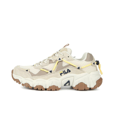FILA/斐乐 猫爪1代厚底增高 合成革 老爹鞋 韩版米色1JM01248-926