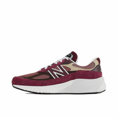 New Balance NB 990 V6 复古 低帮跑步鞋 男女同款 酒红U990BT6