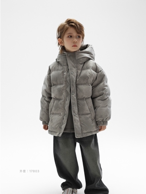 品牌童装2024秋冬新款男女童韩版百搭休闲中大童加厚羽绒服17803