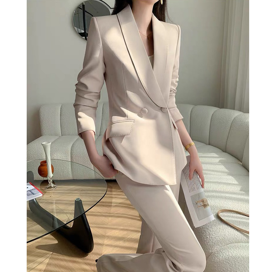 春秋西服套装2024新款时尚高级感时髦西装套装职业气质女神范西服