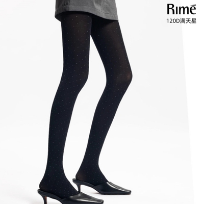 2025春秋Rime韵魅120D满天星提花连裤袜女高弹显瘦不掉档防勾丝袜