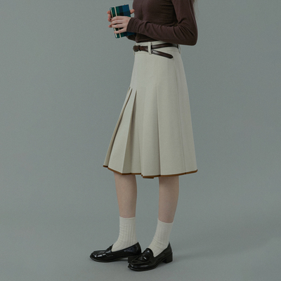 LLANO半身裙百褶裙中裙百搭