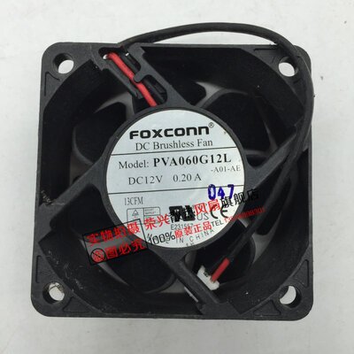 富士康6025 6CM双滚珠风扇12V0.20A四线PWM控速CPU风扇PVA060G12L