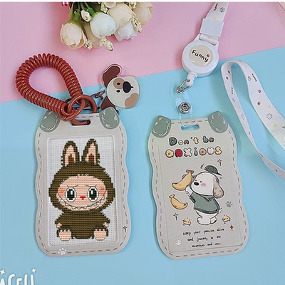 法国DMC十字绣绣线手工礼物公交卡校园卡亚克力卡套 拉布布材料包