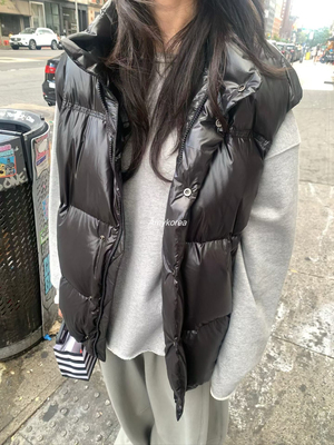 underson Amy韩代 26fw 东大门 立领 羽绒80 马甲背心 洋气百搭