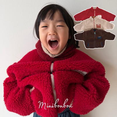 现货MNBB韩国童装羊羔毛外套
