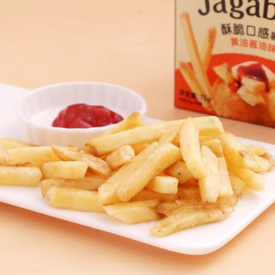 Calbee卡乐比Jagabee佳可比黄油酱油味薯条休闲网红儿童解馋零食