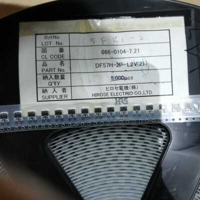 DF57H-2P-1.2V(21) HRS电池触片连接器 2pin 1.2MM 间距 仓储现货