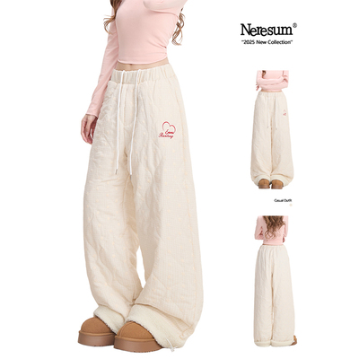 NERESUM冬季雪花格纹滑雪棉裤