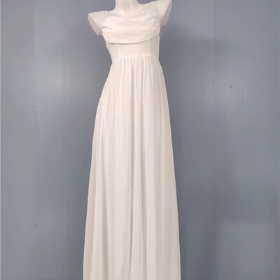 轻婚纱白色飘逸连衣裙