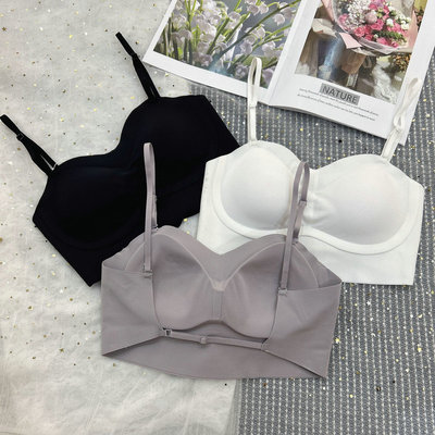 古妃露背美背内衣女防走光抹胸