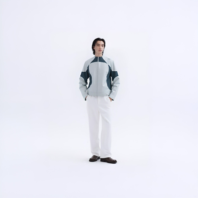 NNOGGNUM 锐角先锋Gorpcore螺纹拼接撞色夹克