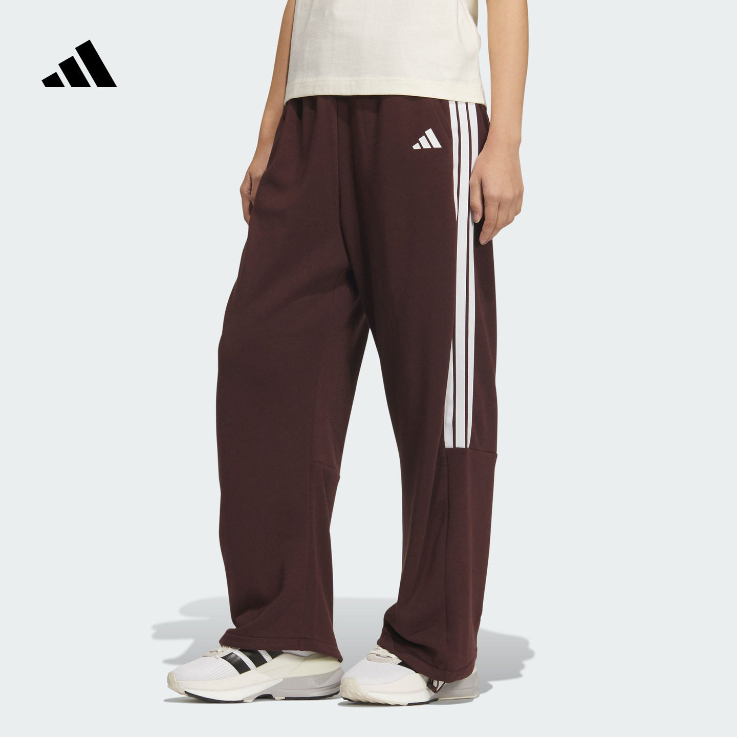 休闲宽松百搭毛圈布运动长裤香蕉裤女秋季adidas阿迪达斯轻运动