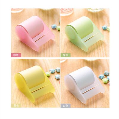 便签纸卷筒韩国文具INS卷式滚筒N次贴 创意可撕便利贴 附胶带座