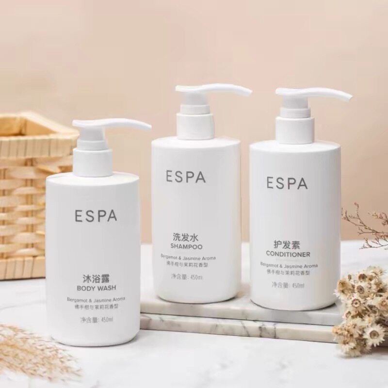 酒店新款ESPA佛手柑与茉莉花香型洗发水护发素沐浴露450ml